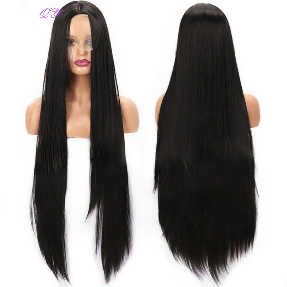 Synthetic Wig Long Natural Straight Black Women Wi... – Grandado