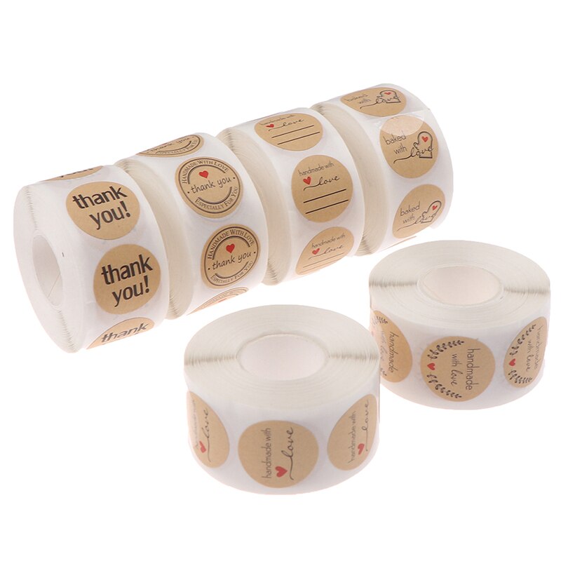 500Pcs/roll Thank You Sticker for seal label scrap... – Grandado