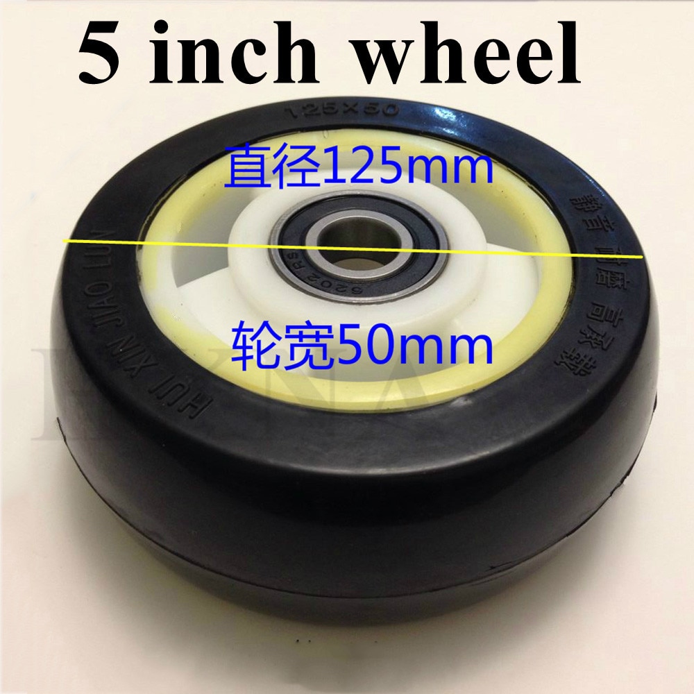 5 Inch 125mm Rubber Wheel 125x50 Solid Wheel 5&quo... – Grandado