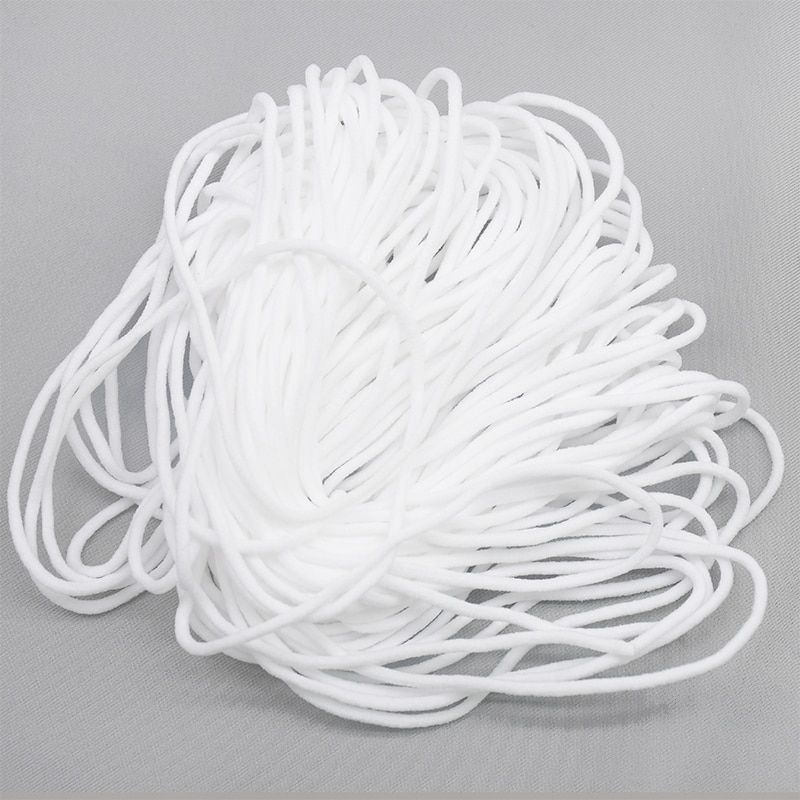 20M 2.5-4 Mm Platte Ronde Wit Masker Touw Elastisc... – Vicedeal