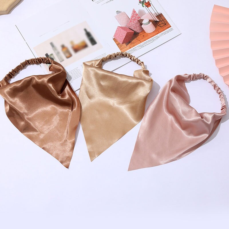 Glossy Zijdeachtig Satijn Scrunchies Driehoek Haar... – Grandado
