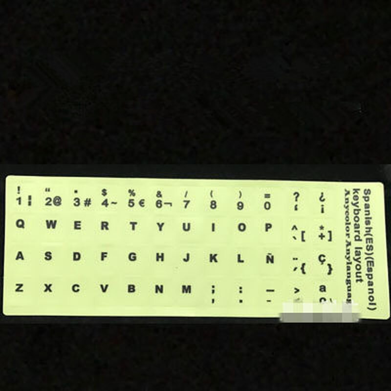Luminous Waterproof Keyboard Stickers Russian/Engl... – Grandado
