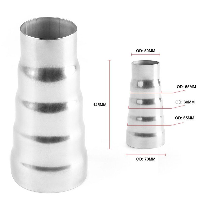 Car Stainless Steel Exhaust Adapter 5 Step Reducer... – Vicedeal