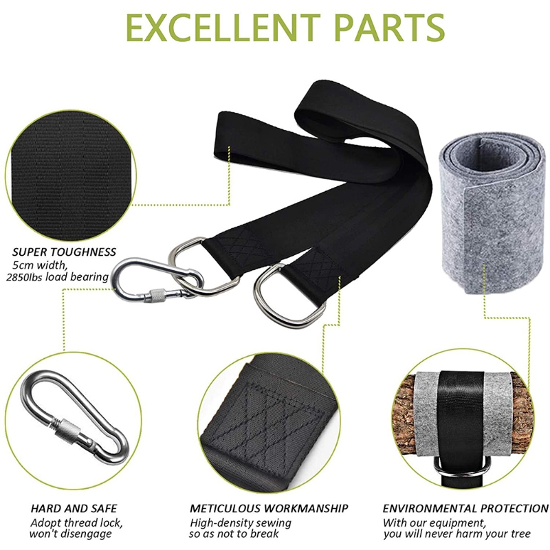 Super Taaiheid Boom Swing Opknoping Bandjes Kit Ex... – Vicedeal