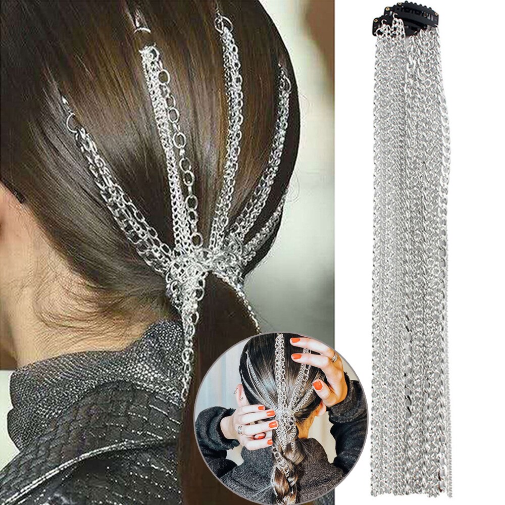 Wig Extension Chain Silver Color Hair Extensions C... – Grandado