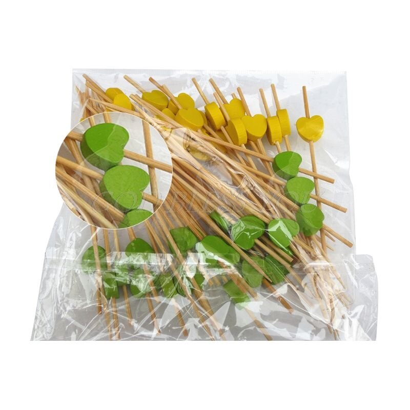 100PCS 12cm Disposable Bamboo Heart Skewers Fruit ... – Grandado