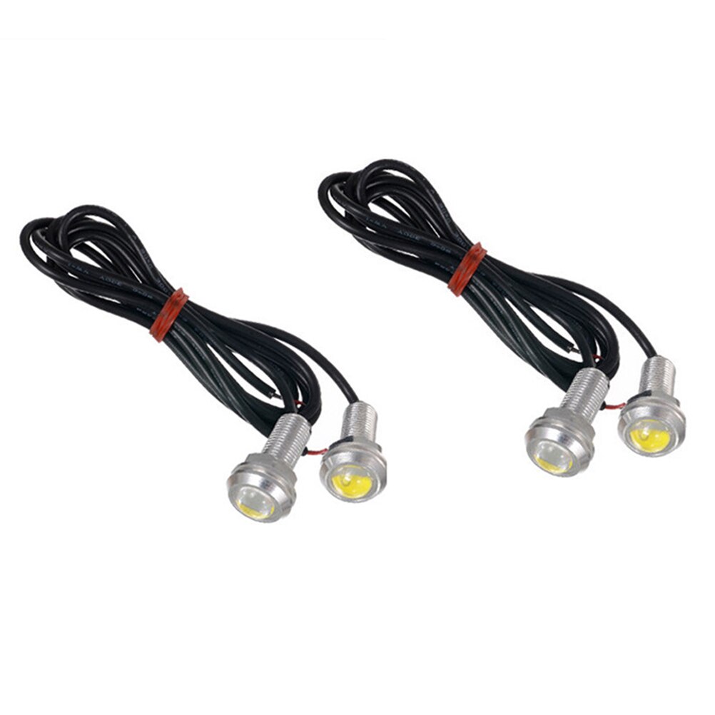 2pcs Universal Waterproof 18mm Eagle Eye LED Lights Car Motor Turn ...
