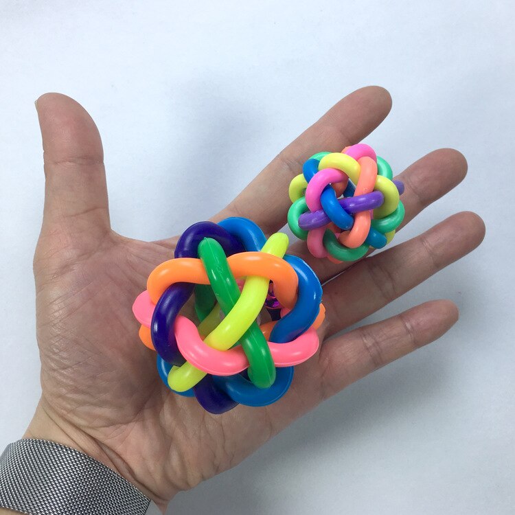Pet Educational Toy Colorful Bell Rubber Twine Bal... – Grandado