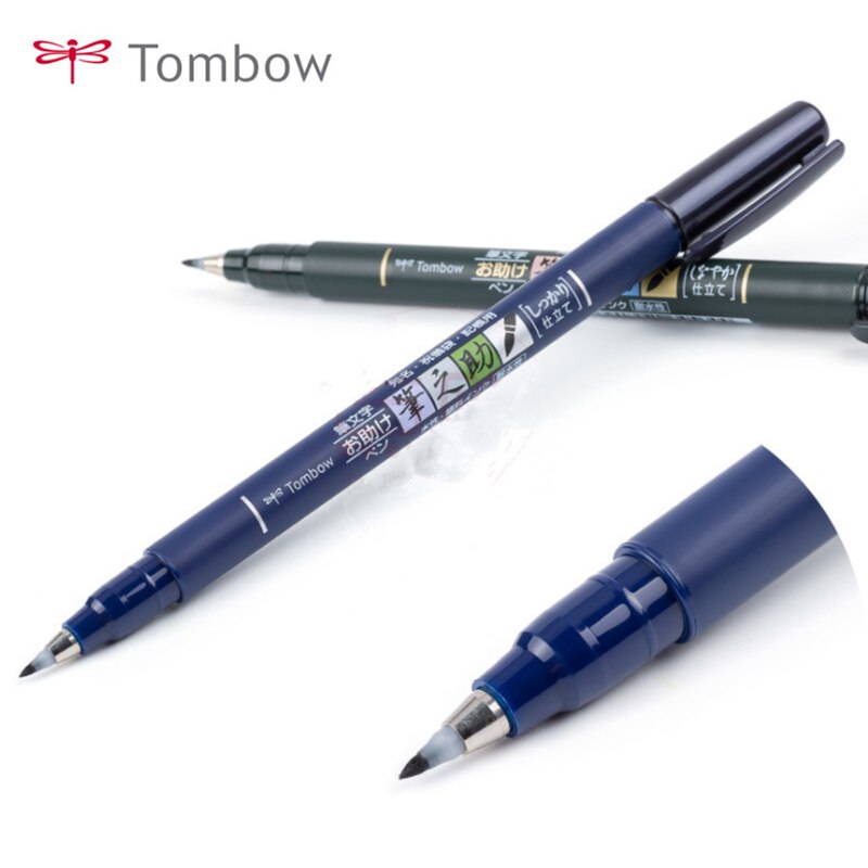 TOMBOW Calligraphy Soft Brush Pen Art Markers Black Ink Pens for ...
