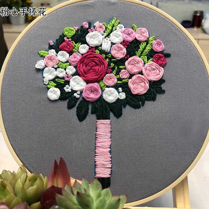 3D Europe Bouquet Beginner Embroidery Cross Stitch... – Grandado