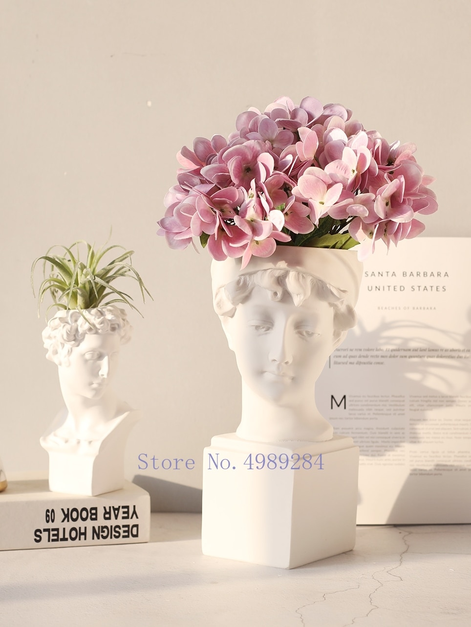 modern Nordic style Portrait vase Human head Decorative ornaments Resin ...