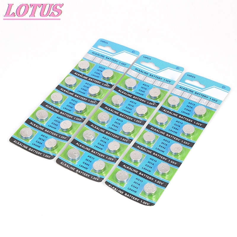 10pcs 1.5V AG13 Battery LR44 L1154 RW82 RW42 SR115... – Grandado