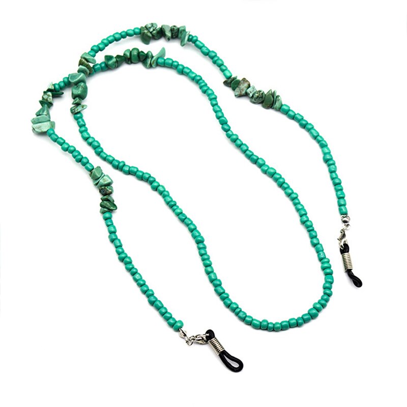 Green Turquoise Glasses Chain Women Beaded Hanging... – Grandado