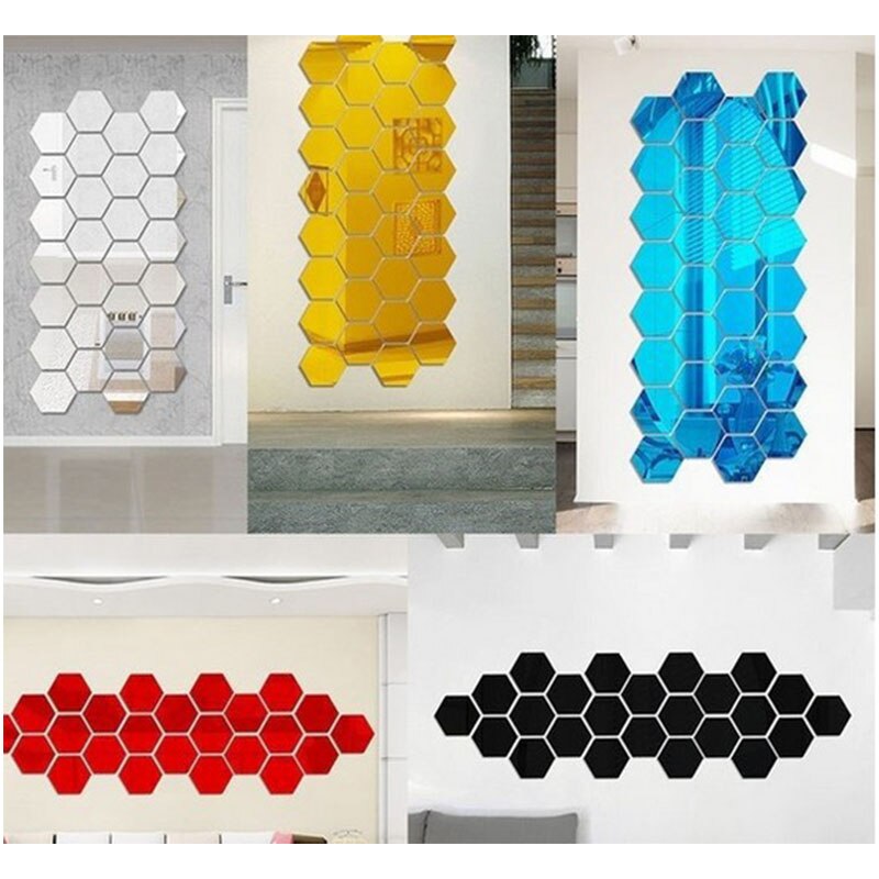 12Pcs 3D Spiegel Sticker Woonkamer Slaapkamer Badk... – LovingPrices