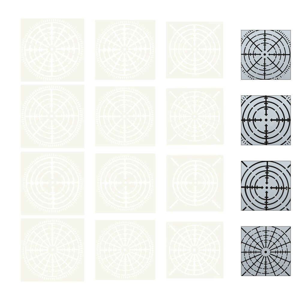 12 Pcs Decorative Painting Templates Drawing Stenc... – Vicedeal