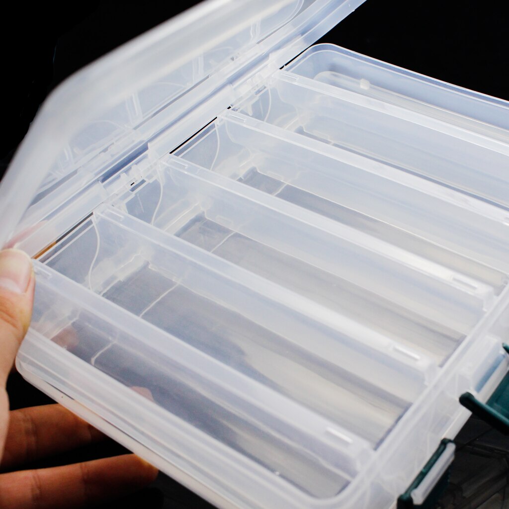 Premium Double Sided Plastic Fishing Tackle Box Tr... – Grandado