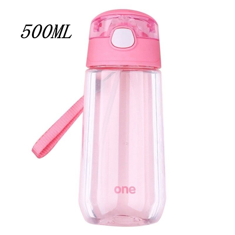 500Ml Plastic Waterfles Met Stro Bpa Gratis Stro D... – Grandado