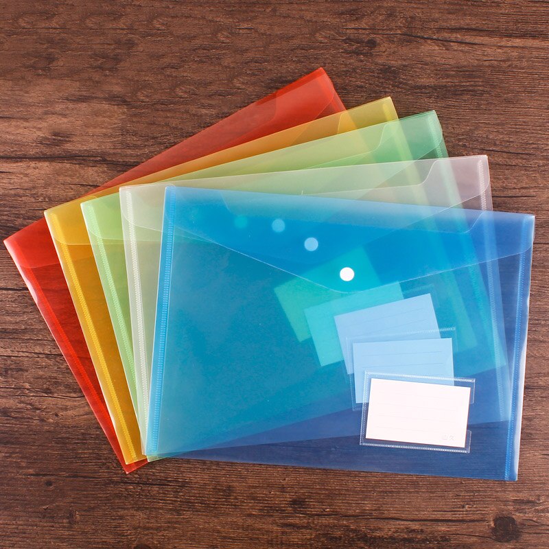 50Pcs Transparant Plastic A4 Mappen Bestand Zak Me... – Grandado