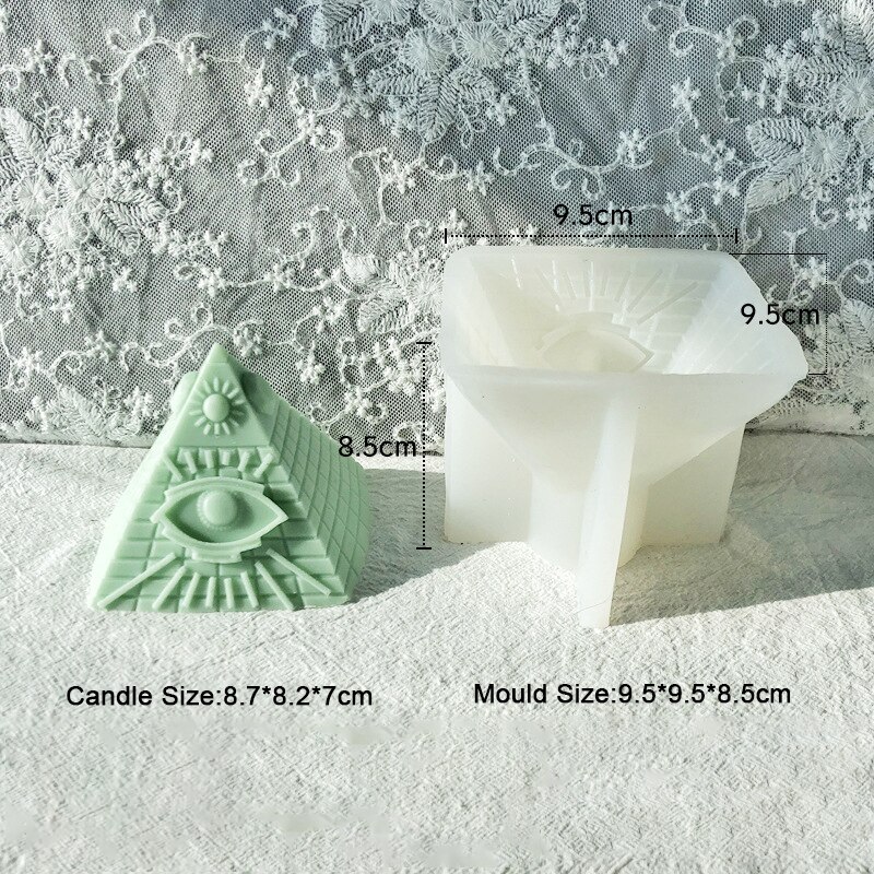 DIY Candle Pyramid Silicone Mold Psychic Eye Mould... – Vicedeal