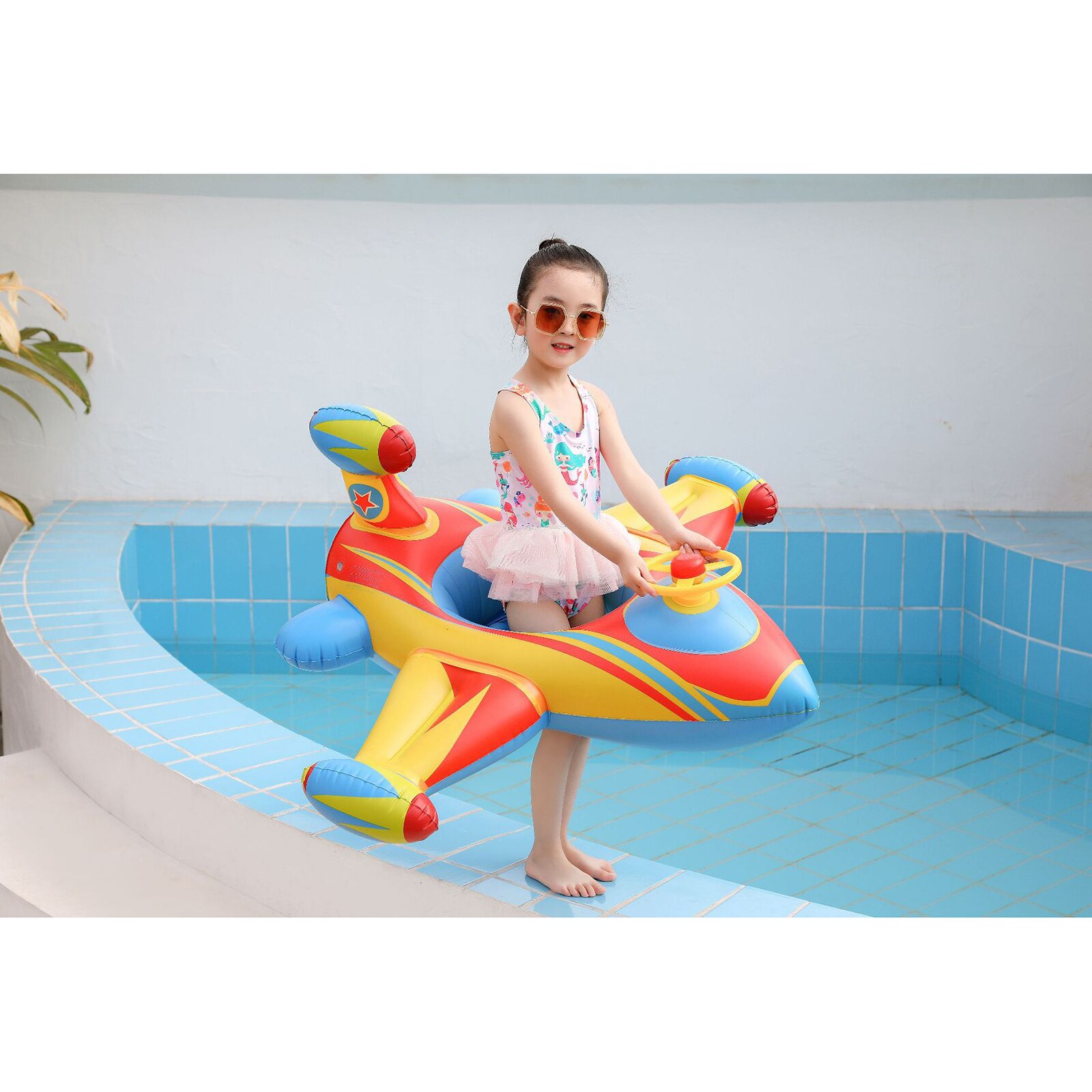 Airplane Inflatable Baby Toddlers Swimming Seat Fl... – Grandado