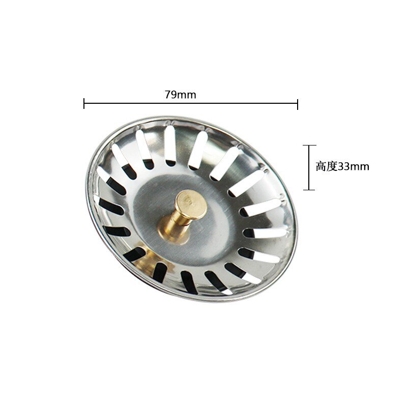1 stk køkkenvask i rustfrit stål, filter prop, aff... – Grandado