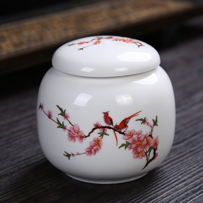 Chinese Pattern Ceramics Tea Caddy Portable Travel... – Vicedeal