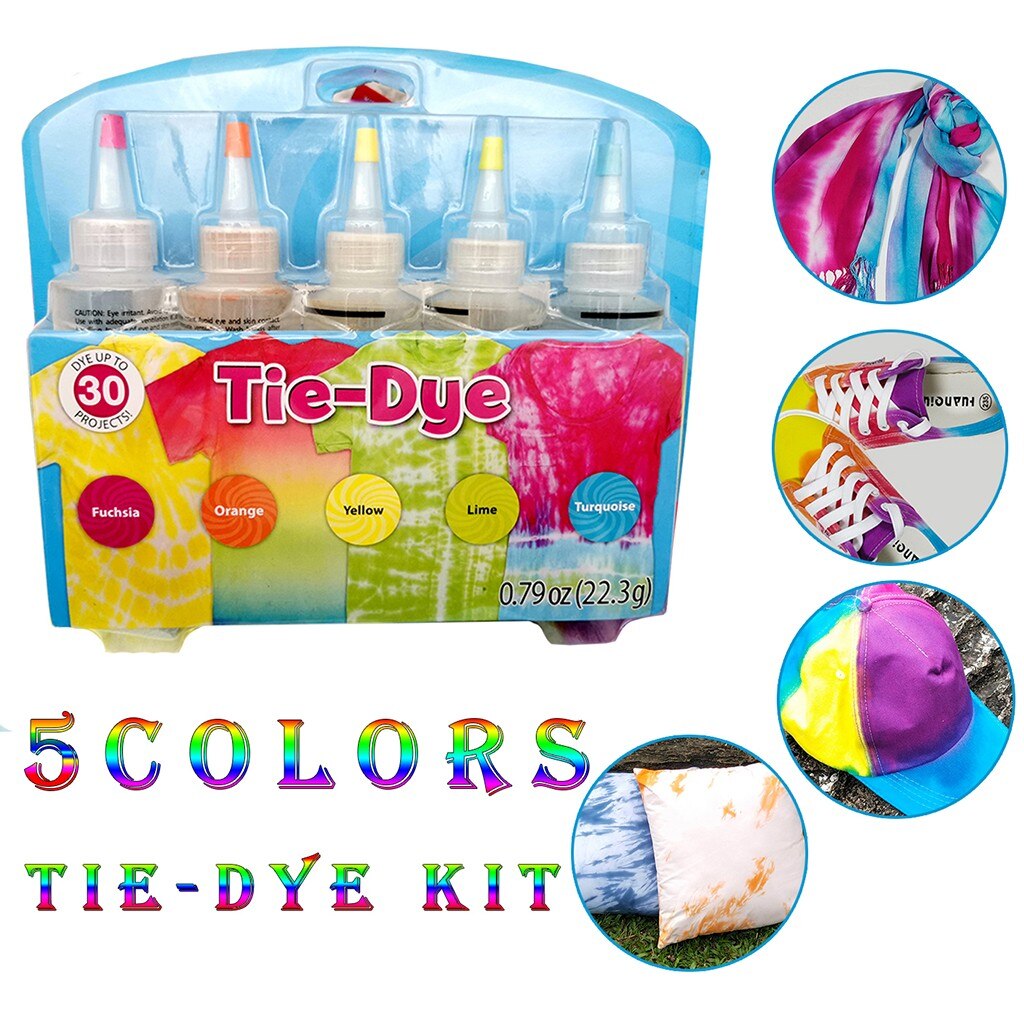Stof Textiel Een Stap Tie-Dye Kit 5 Kleuren Diy Ve... – Vicedeal