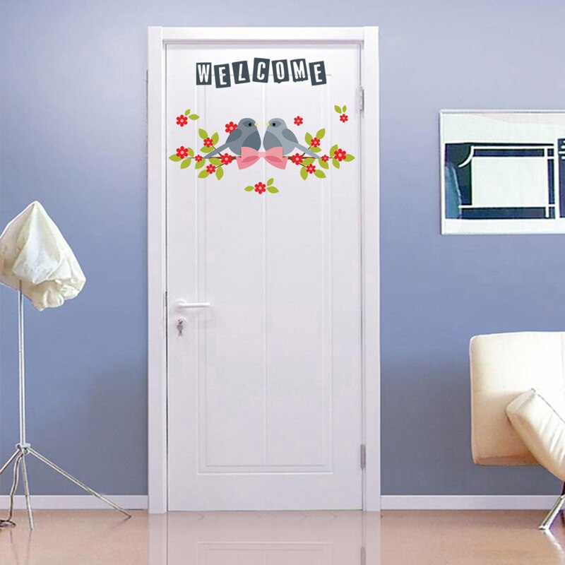 Cartoon Welcome bird wall sticker Living room sofa... – Grandado
