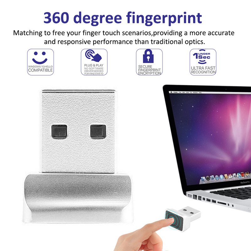 Czytnik linii papilarnych USB skaner odcisków palc... – Grandado Czytnik linii papilarnych USB skaner odcisków palc... – Grandado