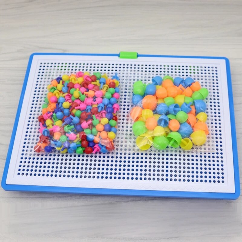 296 Mushroom Nail Toy Puzzle board Kindergarten Ch... – Vicedeal