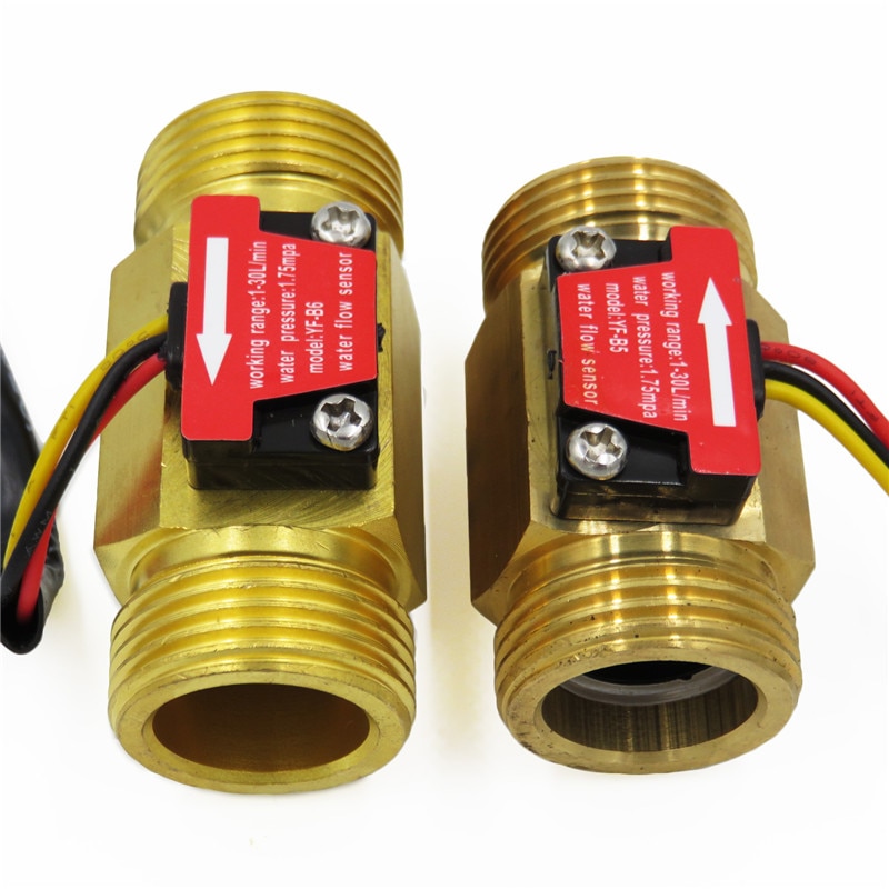 Flow Sensor G3/4" DN20 Copper Hall Effect Liquid W... – Grandado