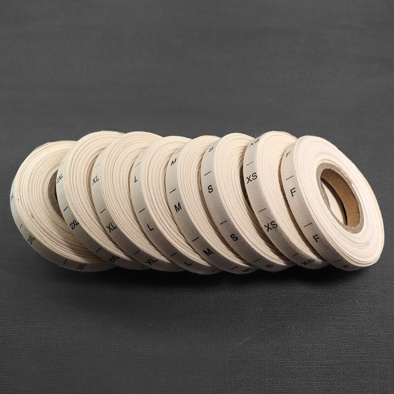 Zachte beige katoen maat label voor kledingstuk ni... – Vicedeal