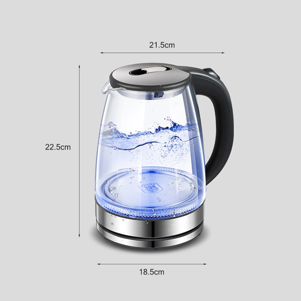 Upgraded 1.7L Electric Kettle LED Light Glass Boil... – Grandado