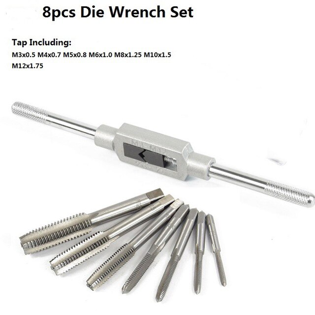 6/8/9Pcs M3-M12 Tap Wrench Boor Set Hand Tikken Ge... – Grandado