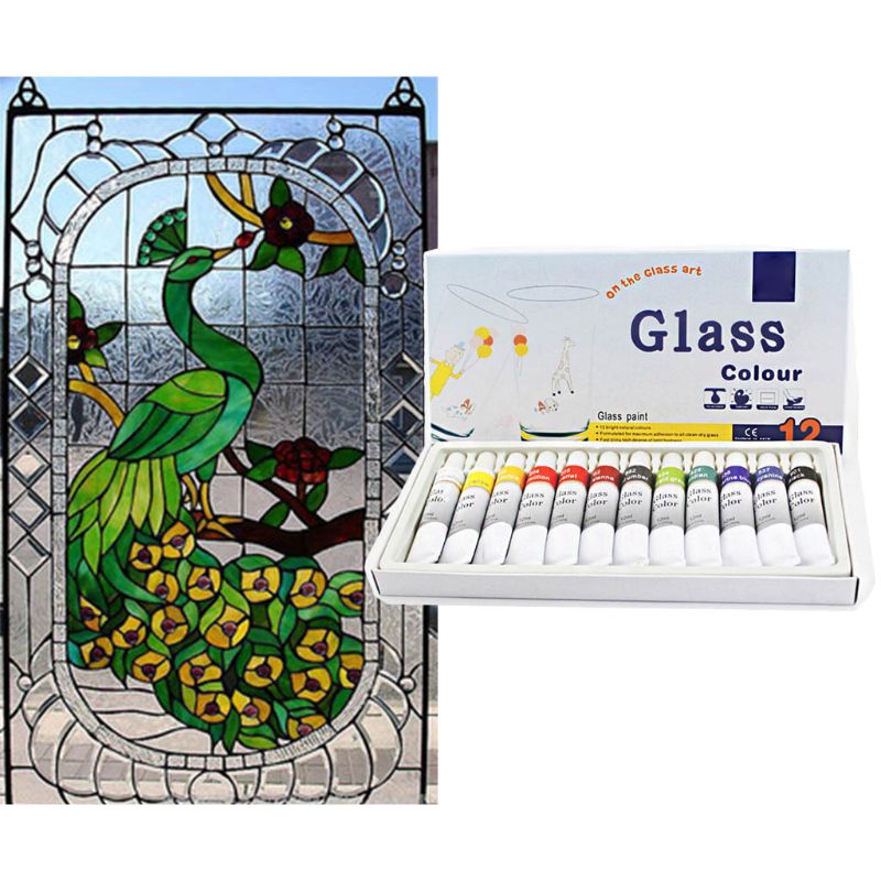 12ml 12 Colors Glass Paint Acrylic Hand Painted Pi... – Vicedeal