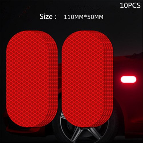 10 Stks/set Ovale Reflecterende Stickers Auto Deco... – Vicedeal