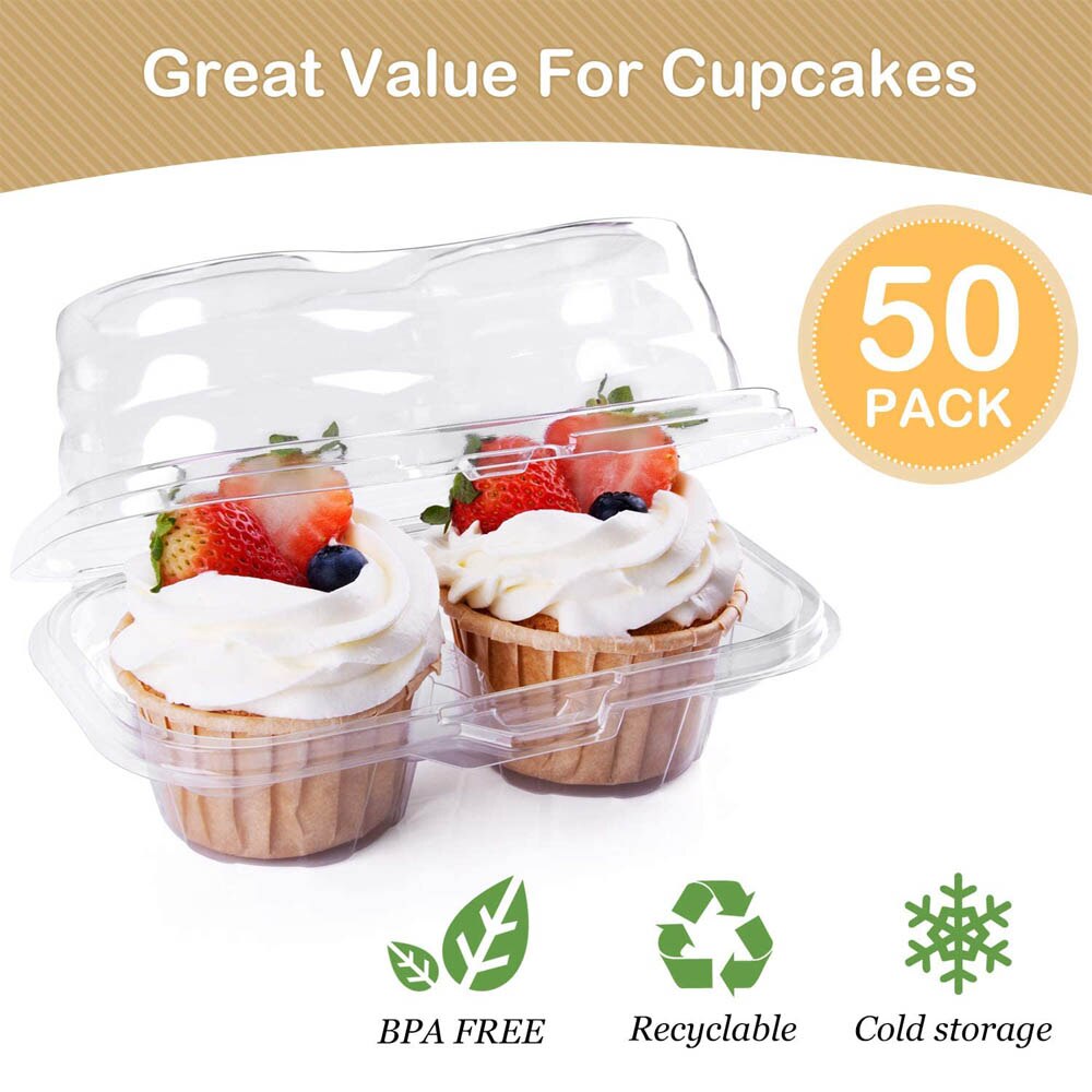 50pcs Kitchen Storage Transparent Paper Cup Cake B... – Vicedeal