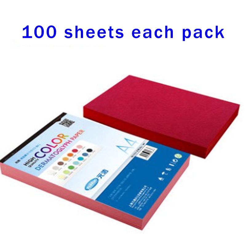 100 sheets Color Dermatoglyph Paper A4 230g Multic... – Grandado
