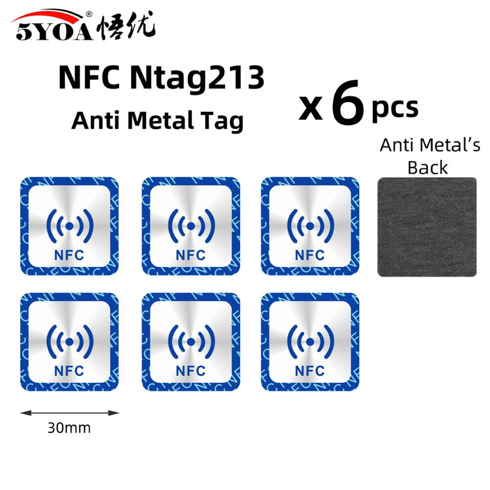 6pcs/lot NFC Tags Stickers NFC213 Anti Metal RFID ... – Grandado 6pcs/lot NFC Tags Stickers NFC213 Anti Metal RFID ... – Grandado