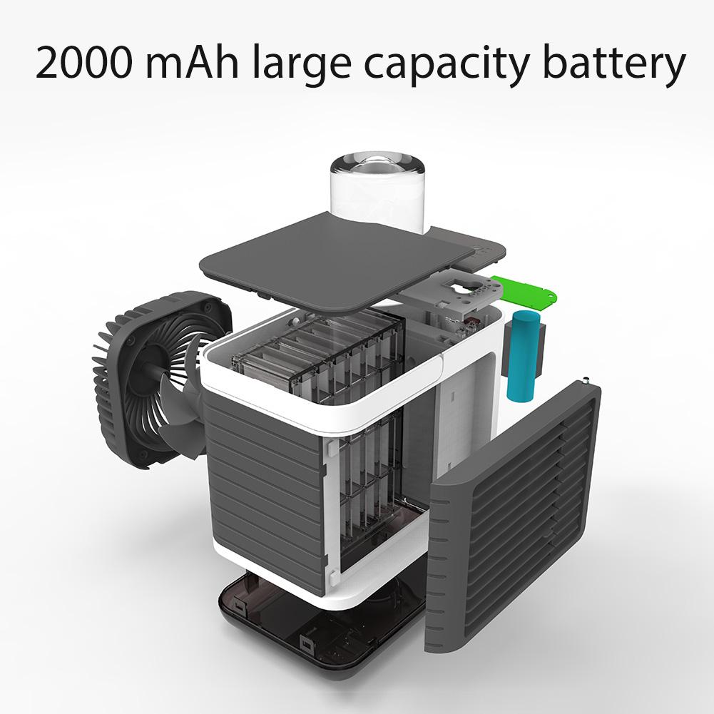 3 in 1 Portable Air Conditioner Silent LED Light C... – Grandado