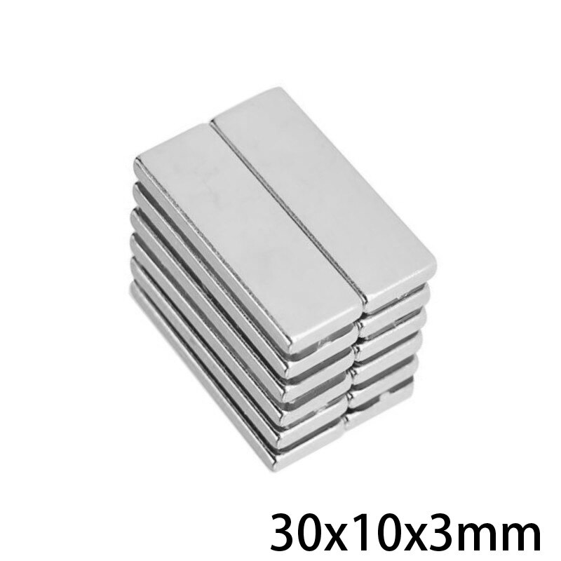 Imán permanente de hoja de 30mm x 10x3mm, potente ... – Grandado