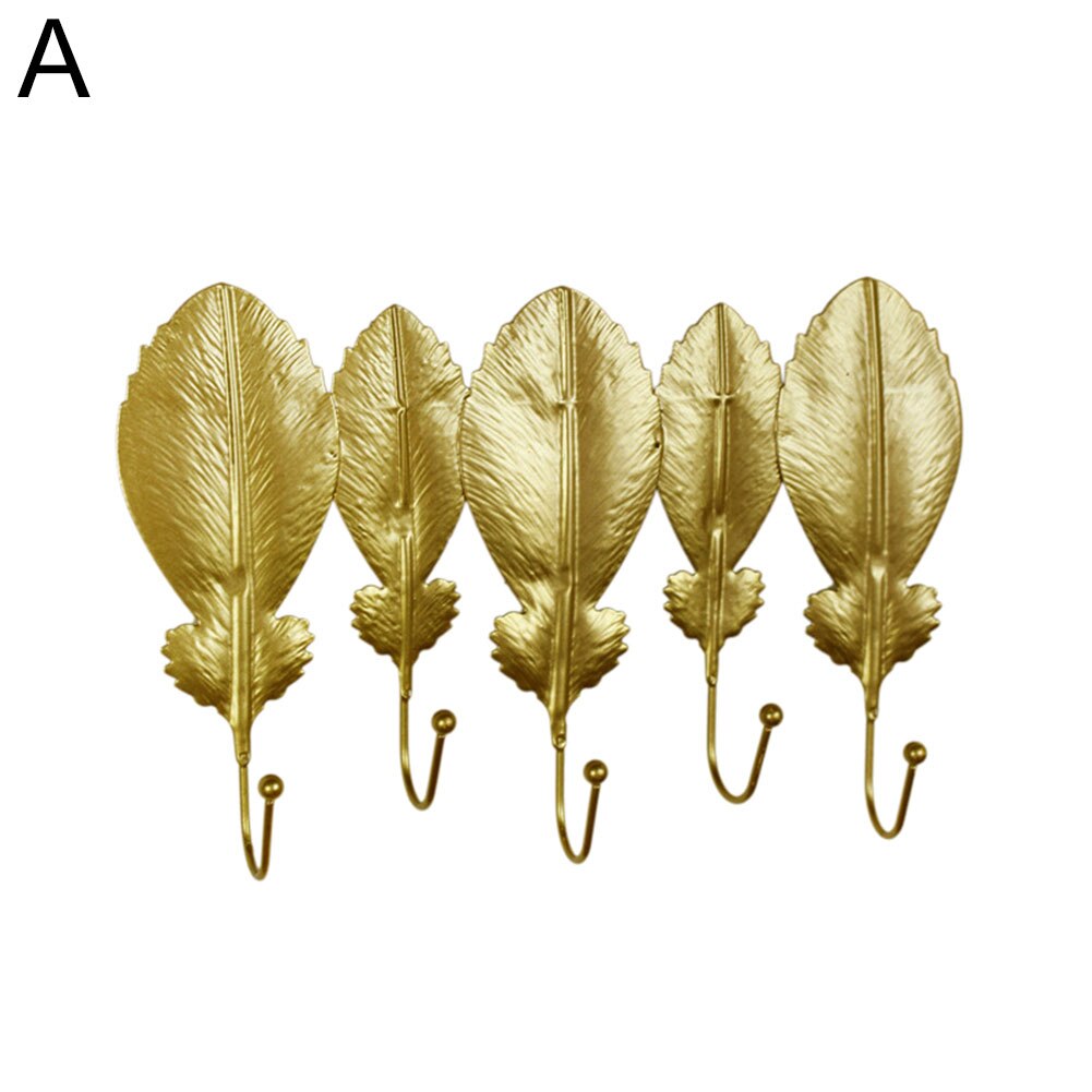 Metal Leaf Wall Mounted Adhesive Key Coat Hat Hang... – Grandado