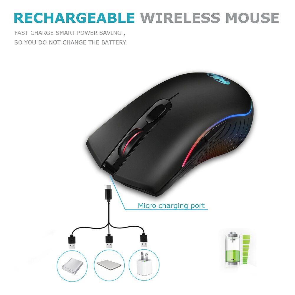 M06 Wireless Mouse 1600 DPI 2.4GHz USB Receiver 7-... – Vicedeal
