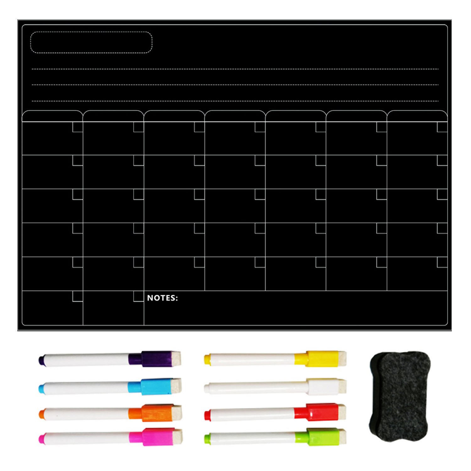Magnetic Menu Board Kitchen Fridge Board with 8 Co... – Vicedeal
