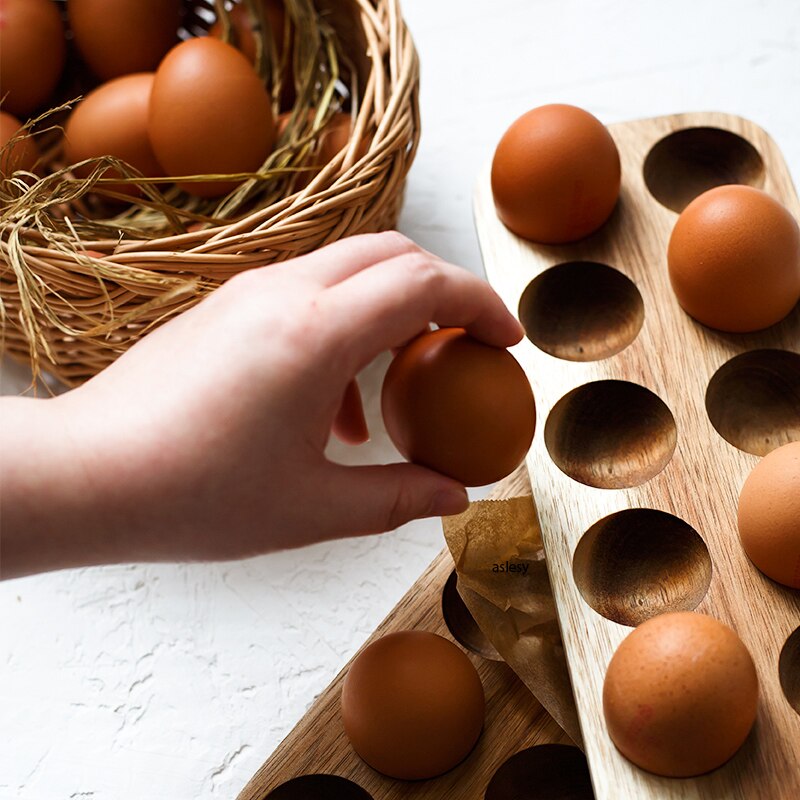 Wooden Egg Storage Box Shatterproof Protection Log... – Vicedeal