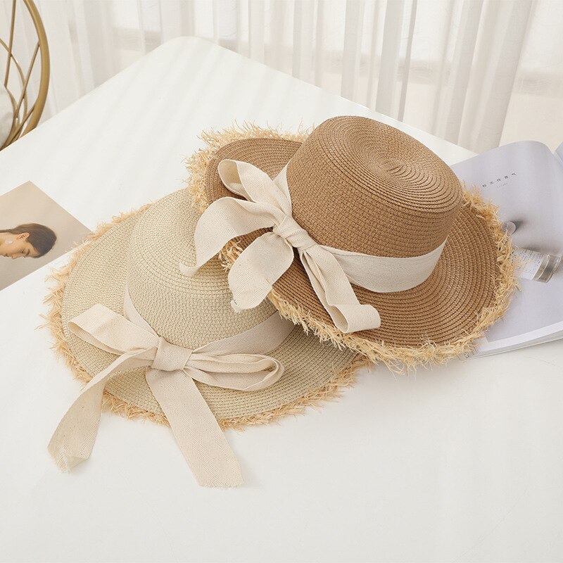 2022 summer ladies hat sunscreen woven raffia beac... – Grandado