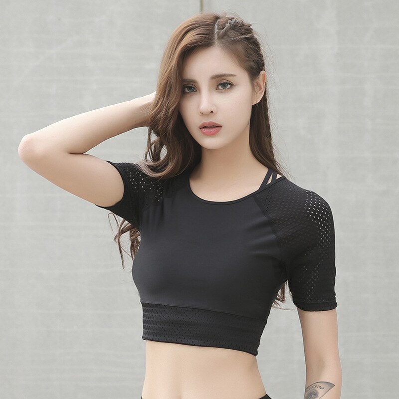 Camisetas negras sexis de Yoga sin costuras para m... – Grandado