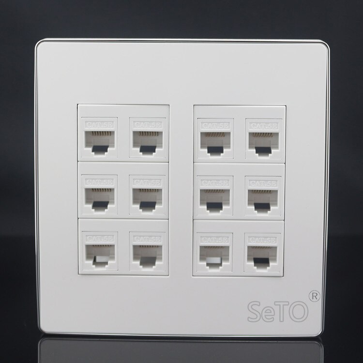 SeTo 120 Type 12 Ports RJ45 Cat5e Network Lan Sock... – Vicedeal
