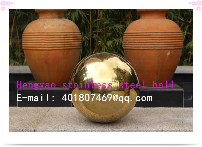 Gold ball Dia 400mm 40cm stainless steel titanium ... – Grandado