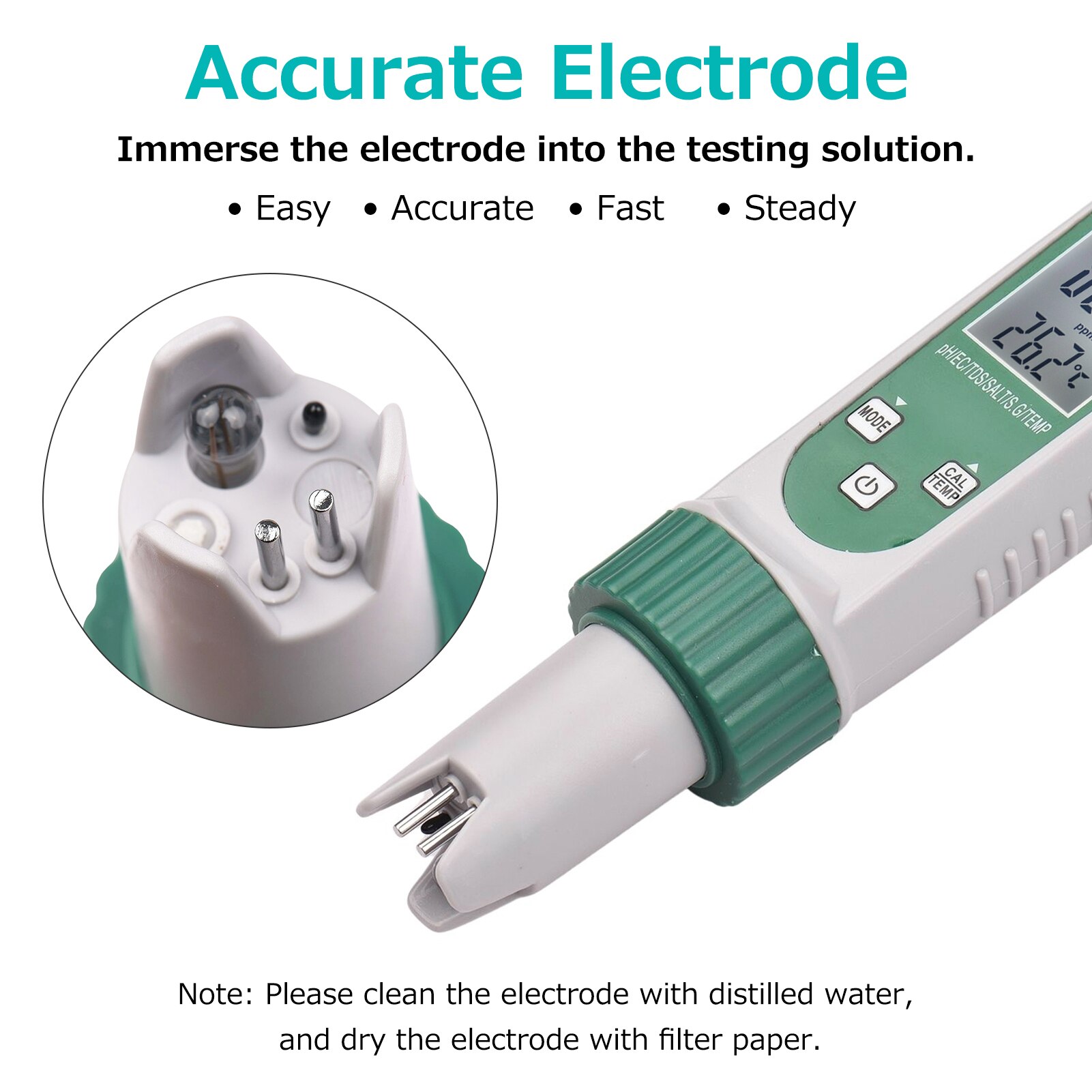 Digital Water Tester 6 in 1 Water Quantity Monitor... – Grandado